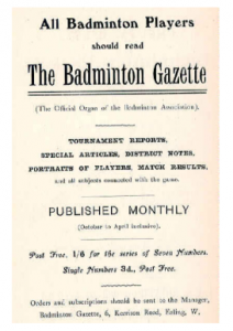 History of Badminton (Since Middle of 19th Century) - Indoor Champion